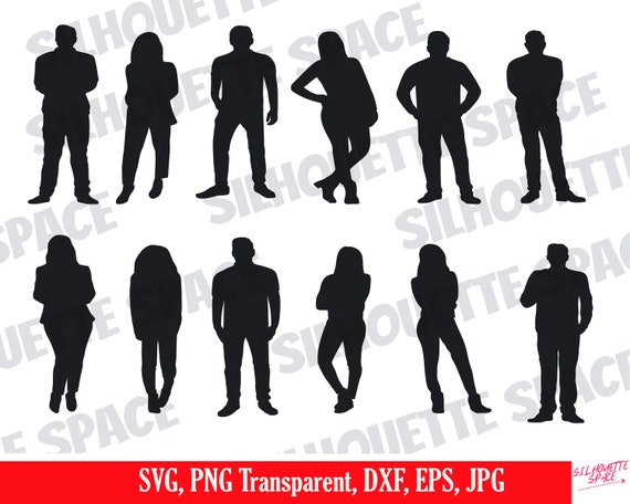 People Posing Silhouette Bundle Svg Png Jpg Dxf Eps | Etsy