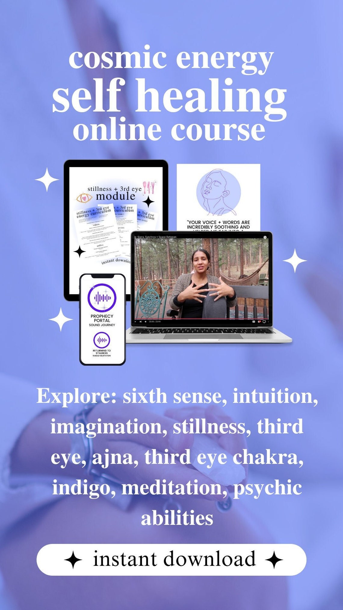 Stillness + Third Eye Chakra Energy ONLINE COURSE - Self Healing ...