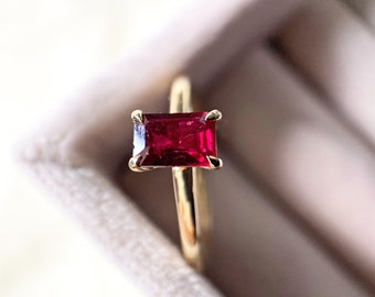 Emerald Ruby Ring | Etsy