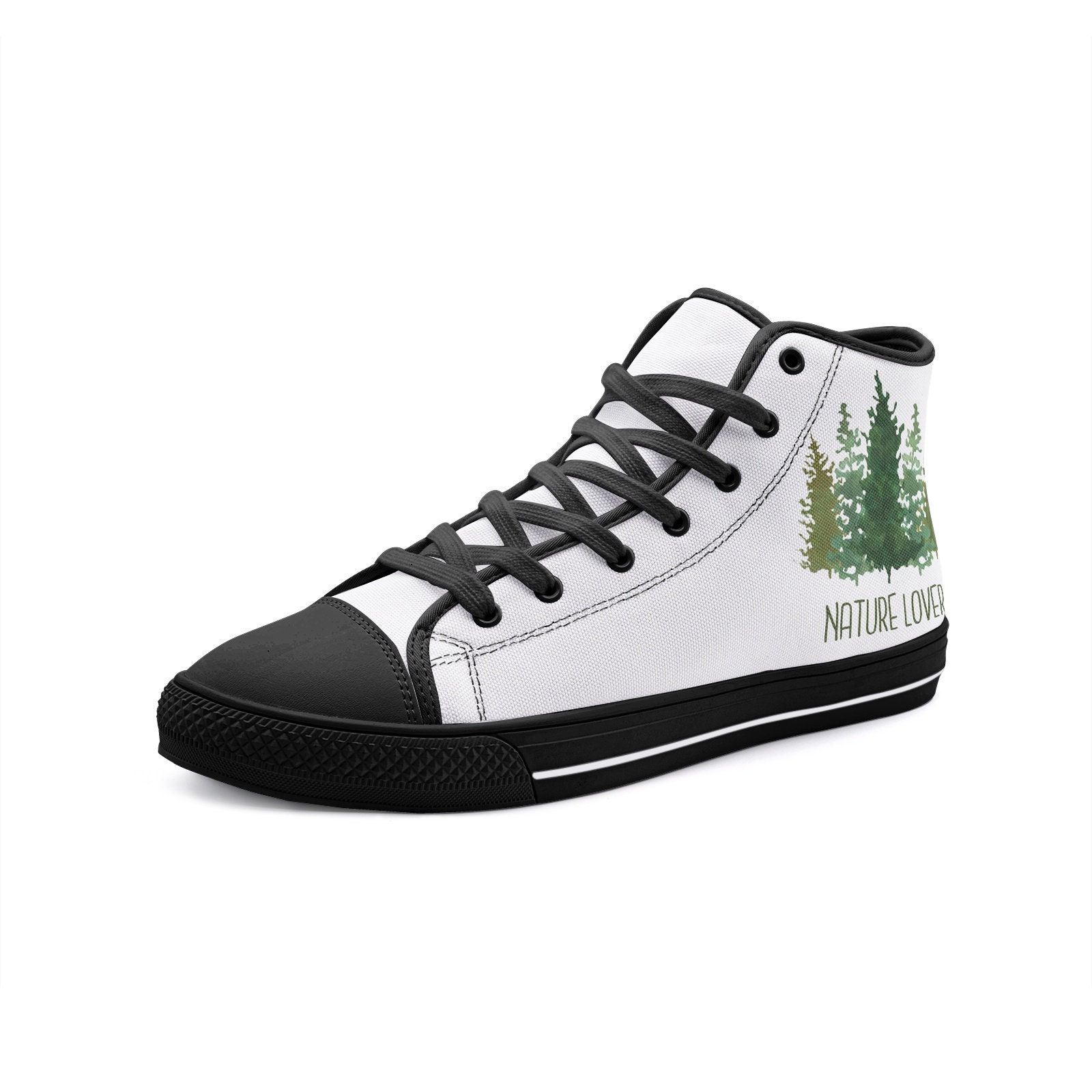 Forest Trees High Top Sneakers for Adults Shoes for Nature Lovers ...