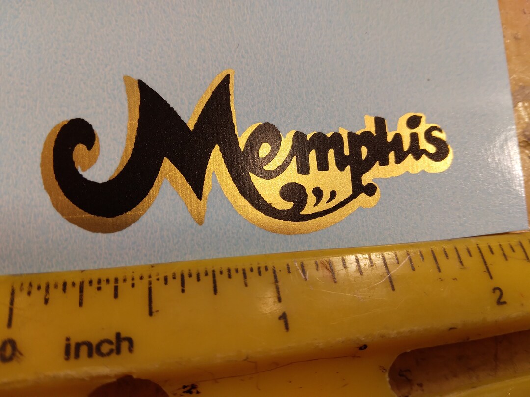 Memphis Electric Guitar Waterslide Decal: Metallic Gold Ink - Etsy