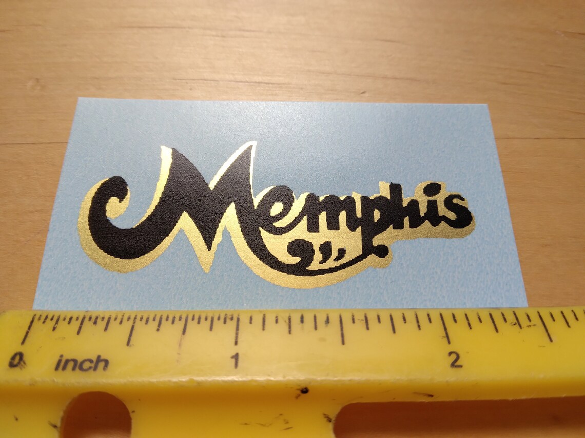 Memphis Electric Guitar Waterslide Decal, Metallic Ink Guitar Decal ...