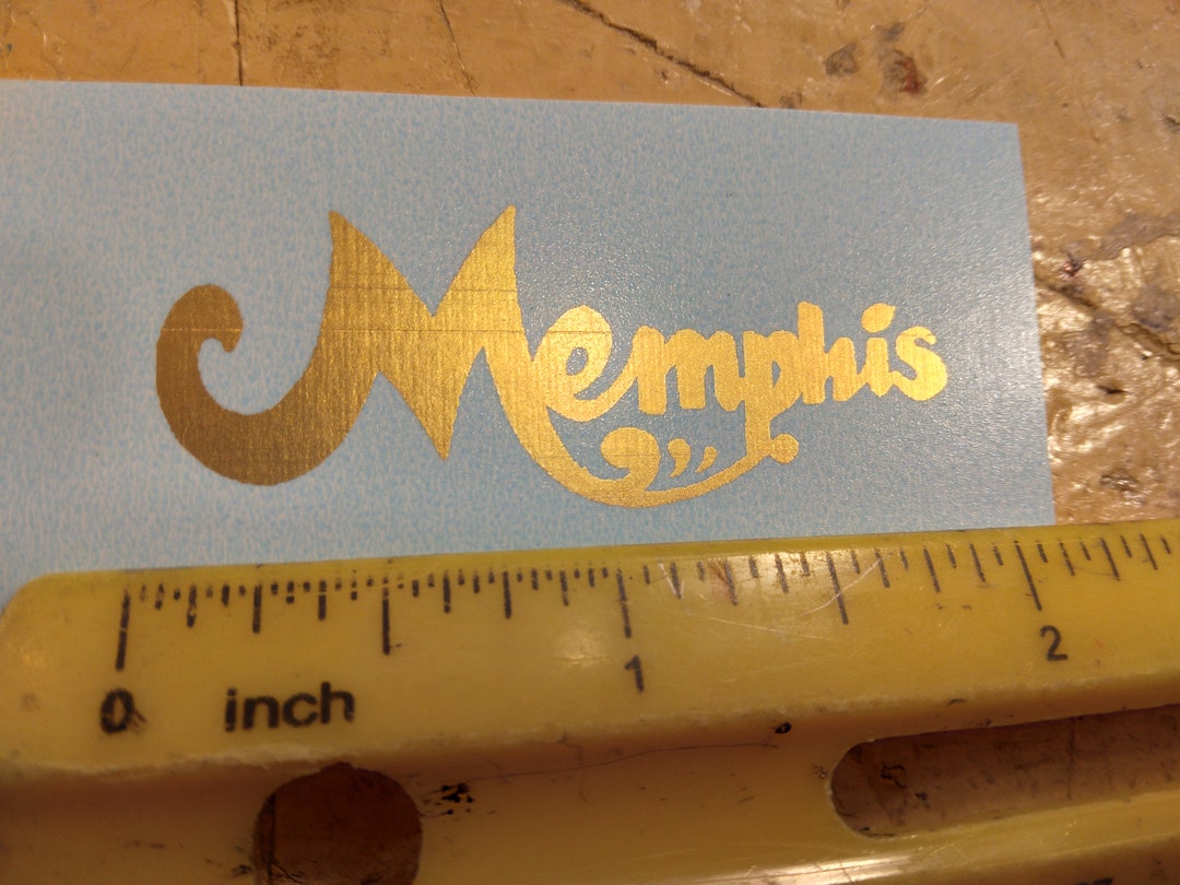 Memphis Electric Guitar Waterslide Decal: Metallic Gold Ink - Etsy