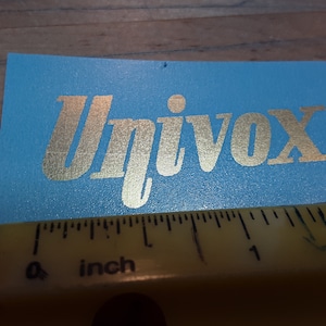 UNIVOX 1960s Electric Guitar Waterslide Decal, Metallic Ink Guitar ...