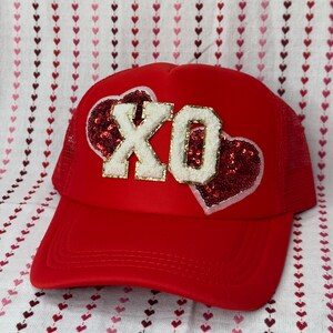 Valentines Day Trucker Hat Trucker Hat With Patches Chenille Hat Patch ...