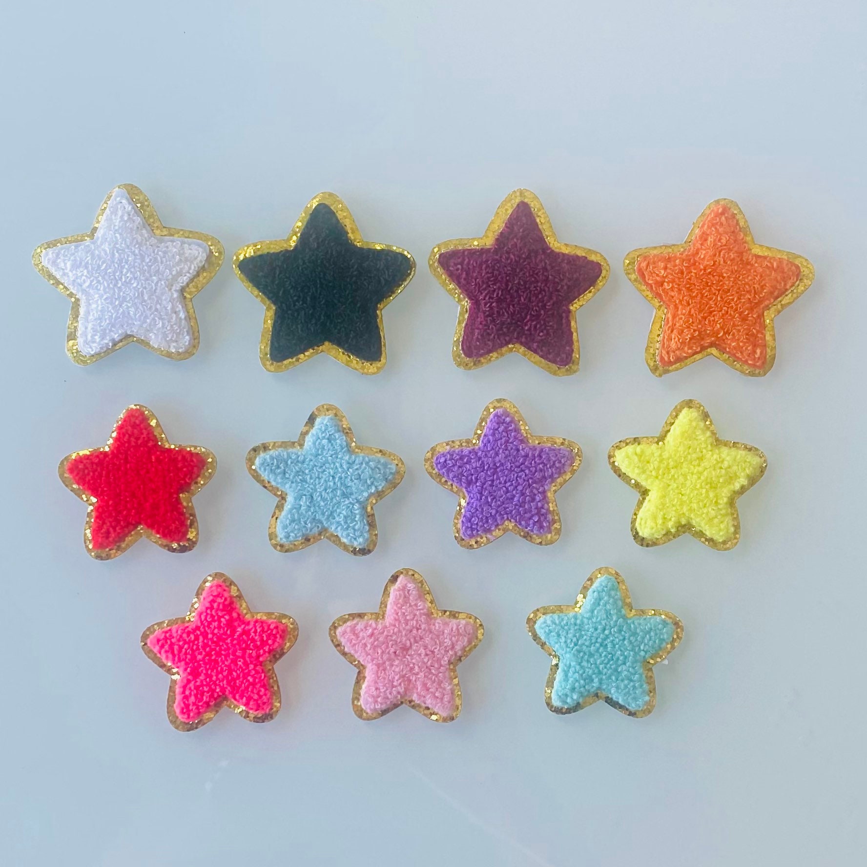Chenille Star Patch Adhesive Star Patch Glitter Star Patch - Etsy