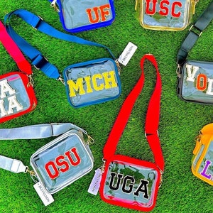Clear Stadium Crossbody Bag: Interchangeable Straps, Game Day Purse - Etsy