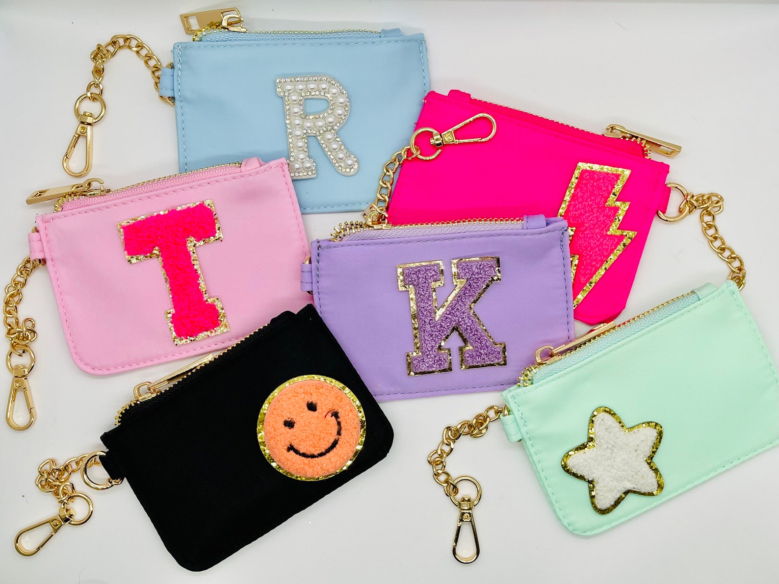 Keychain Wallet Wallet With Chenille Patch Personalized - Etsy