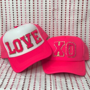 Valentines Day Trucker Hat Trucker Hat With Patches Chenille Hat Patch ...