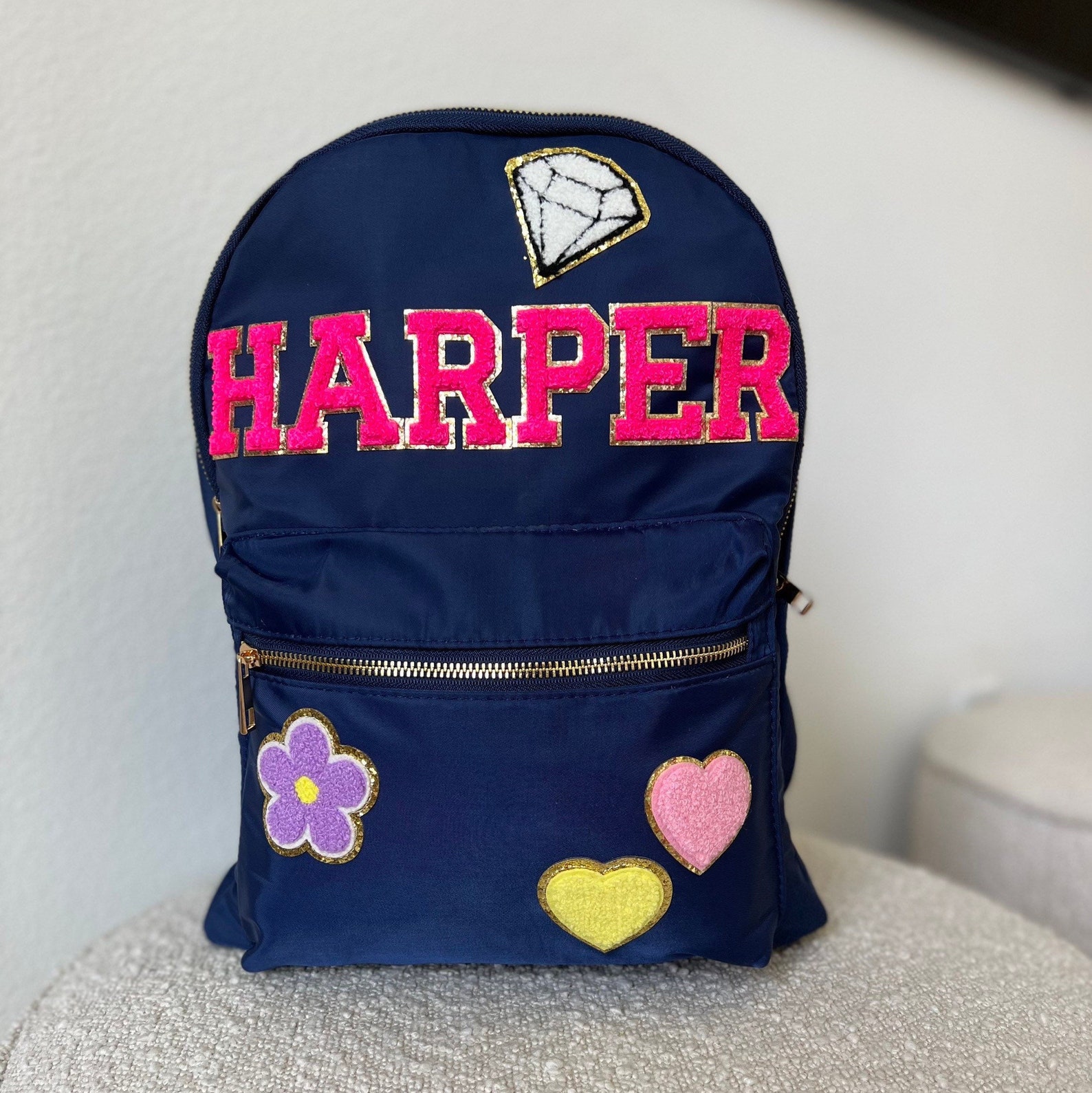 NEW Nylon Backpack Personalized Backpack Customizable Backpack Letter ...