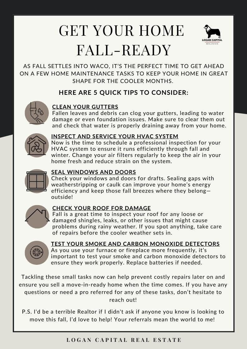 Get Your Home Fall Ready Flyer - Etsy