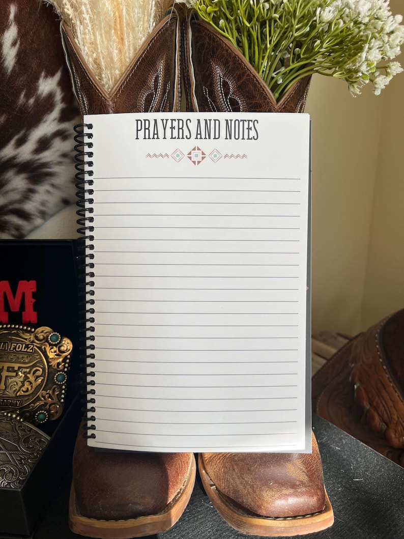 Western Bible Study Journal - Rust and Turquoise - Etsy