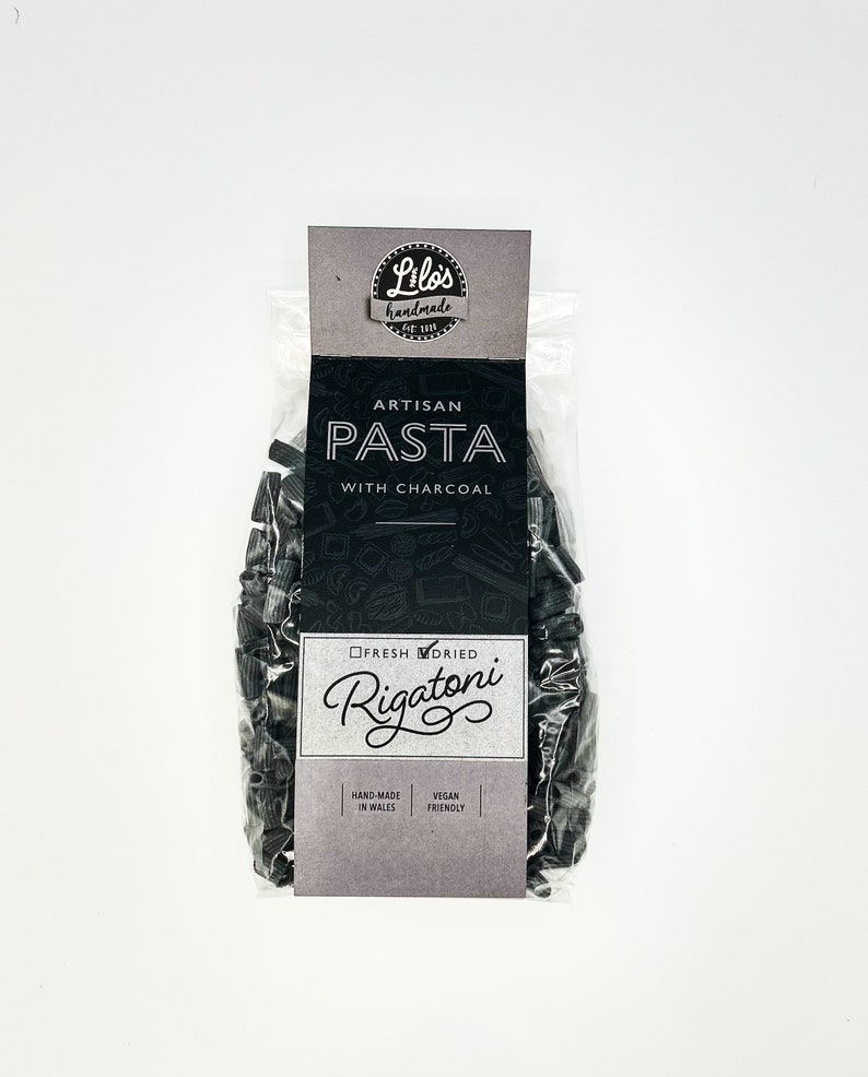Activated Charcoal Pasta 500g - Etsy UK