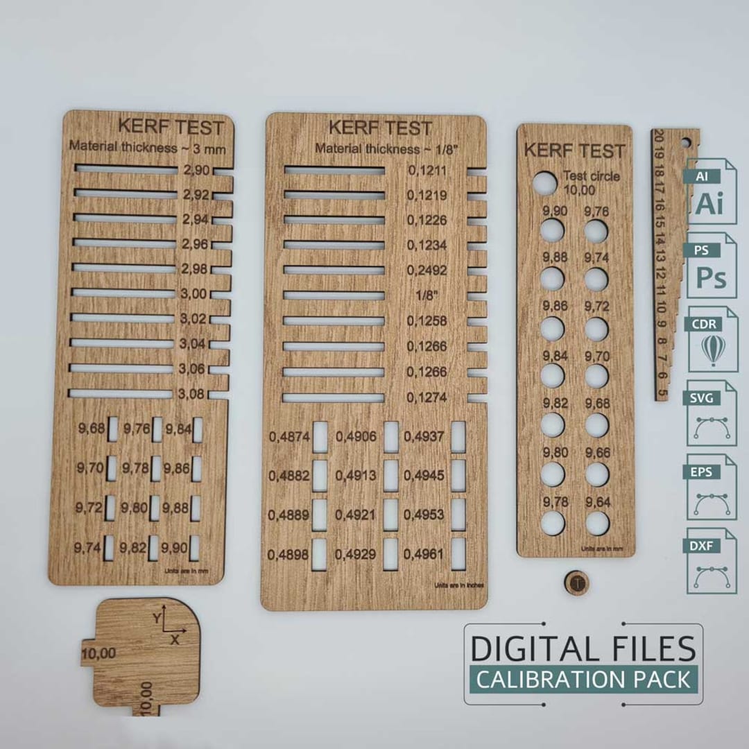 Laser Calibration Pack, Laser Test Files, CO2 - Diode Laser Cutting ...