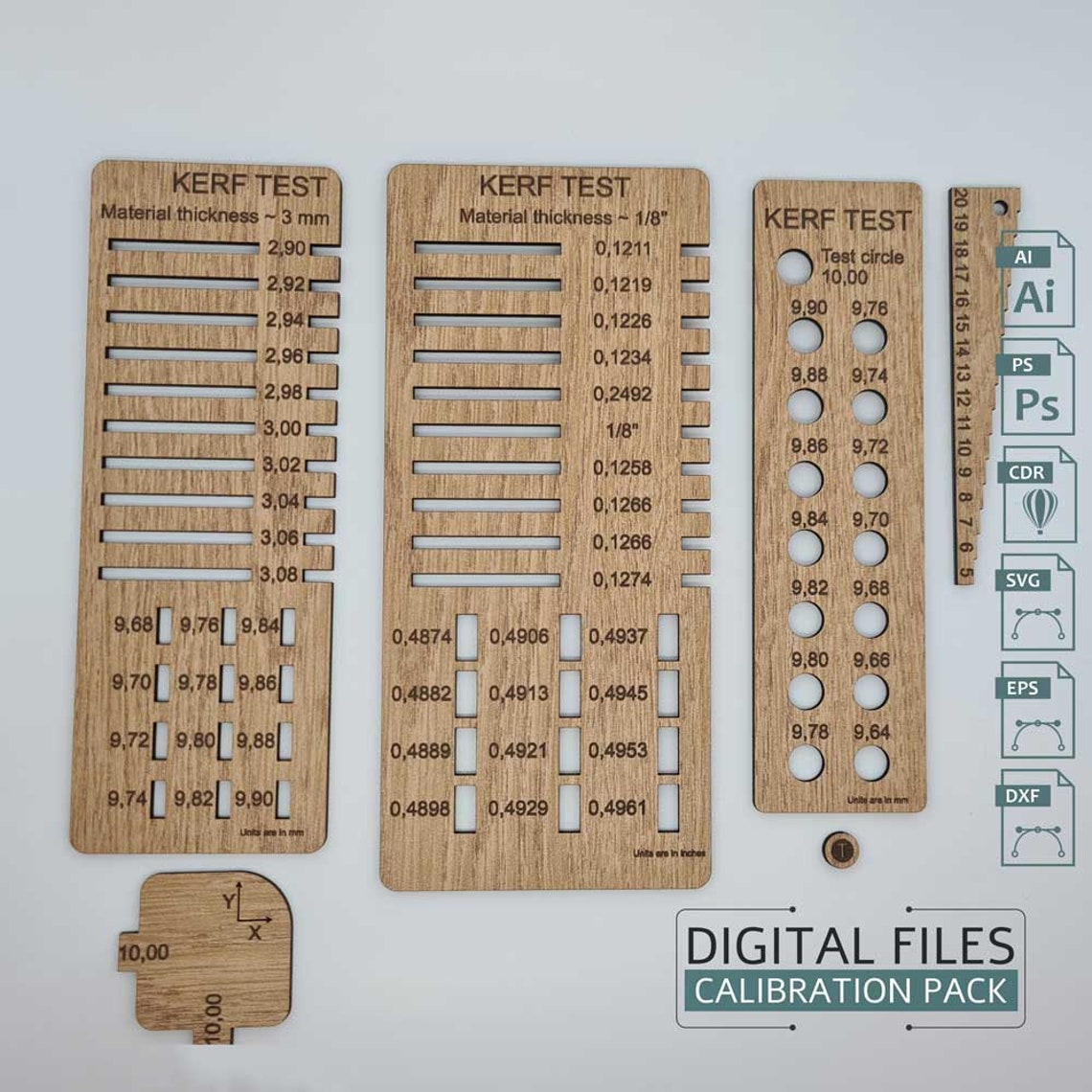 Laser Calibration Pack, Laser Test Files, CO2 - Diode Laser Cutting ...