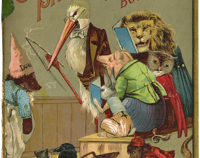 ANTHROPOMORPHIC Children's Coloring Book. Circa 1910, Original and ...