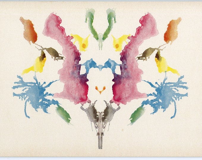 RORSCHACH TEST CARD. Circa 1940, Original & Vintage. - Etsy