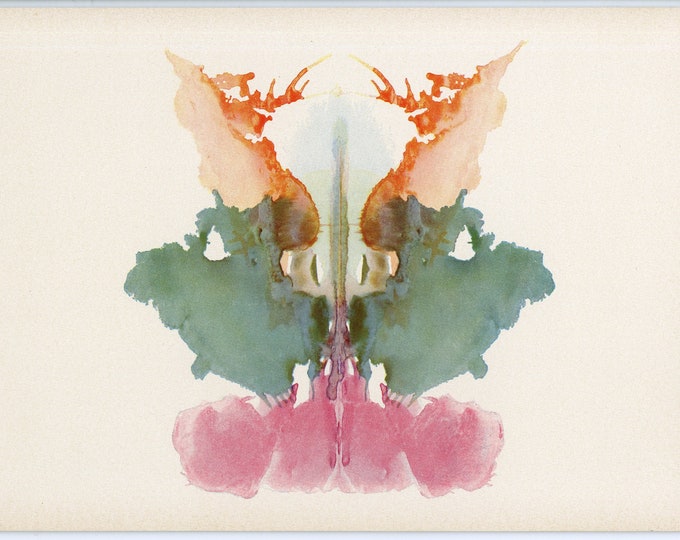 RORSCHACH TEST CARD. Circa 1940, Original & Vintage. - Etsy