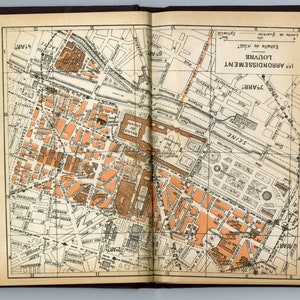 PARIS MAP, Circa 1920. Vintage - Etsy