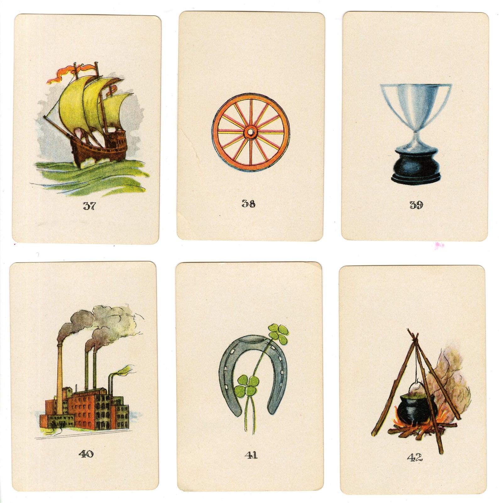 TEUILA FORTUNE TELLING Cards, Complete Set. Made 1923, Antique - Etsy
