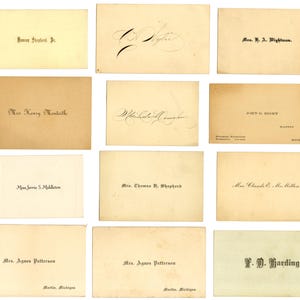 30 ANTIQUE CALLING CARDS. Circa 1920, Original - Etsy