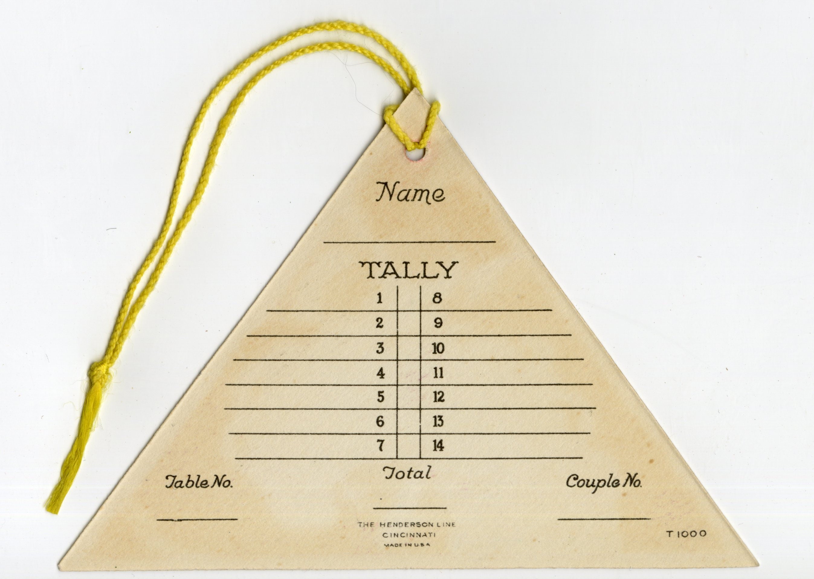 BRIDGE TALLY CARD, Circa 1940, Vintage - Etsy