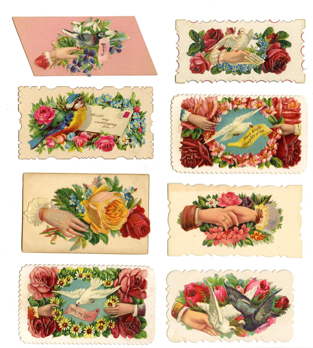 8 VICTORIAN CALLING CARDS. Circa 1900, Original and Antique - Etsy