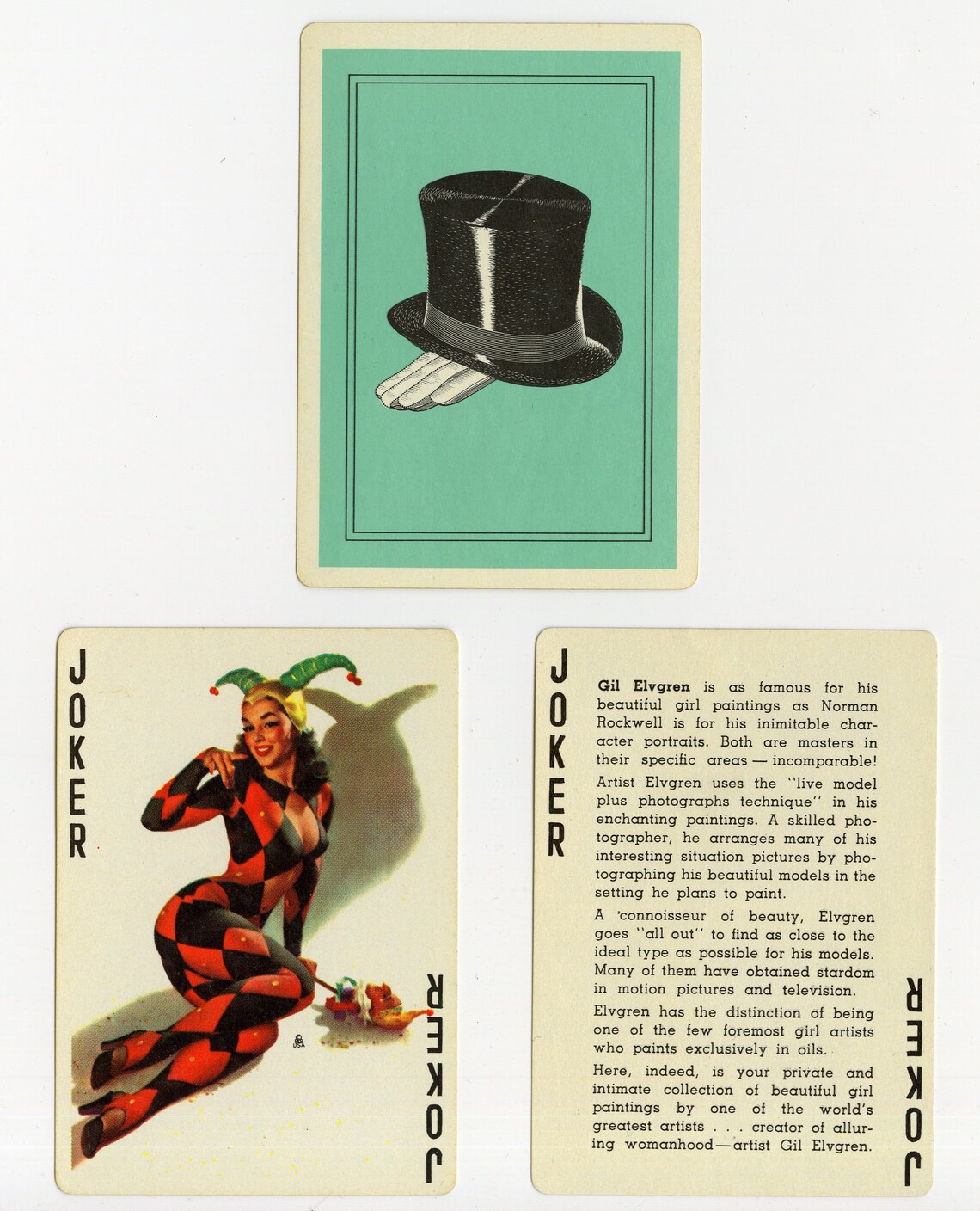 GIL ELVGREN Playing Cards. Complete Deck, Circa 1950, Vintage - Etsy