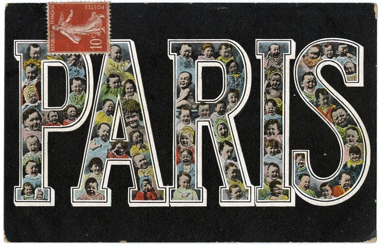 FRENCH PARIS POSTCARD/ Circa 1920, Vintage. - Etsy
