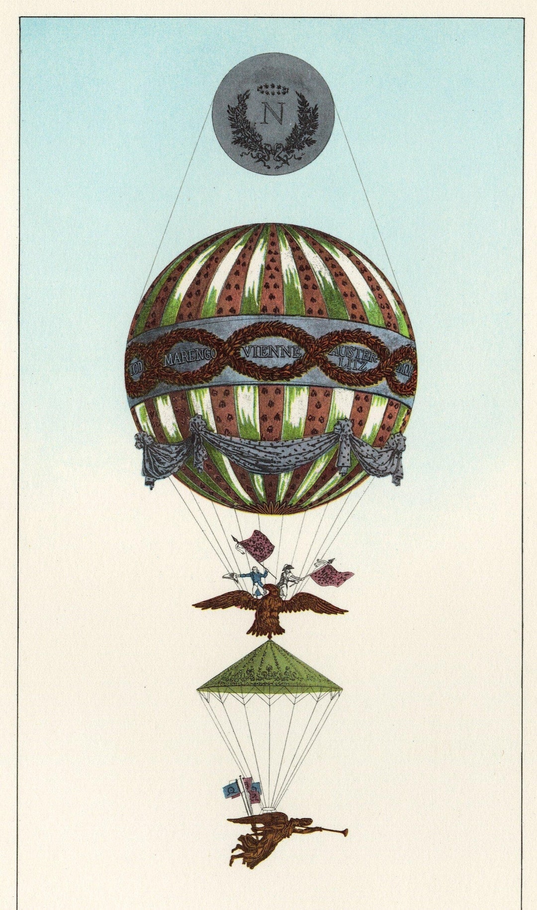 HOT AIR BALLOON. French, Circa 1950 - Etsy