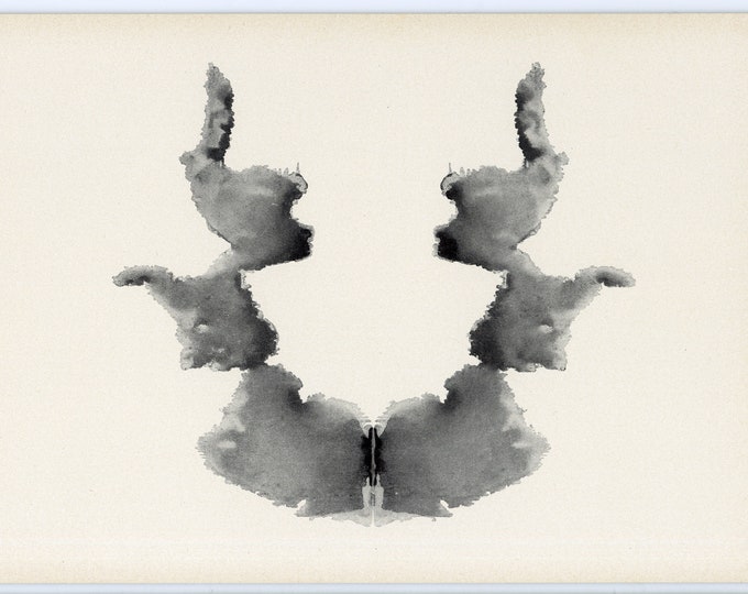 RORSCHACH TEST CARD. Circa 1948, Original & Vintage - Etsy