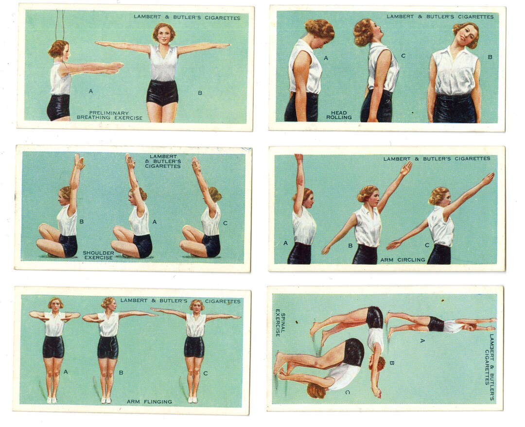 KEEP FIT Trade Cards. Circa 1940, Original & Vintage - Etsy