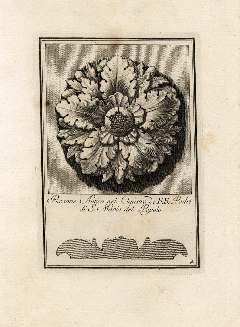 RARE ARCHITECTURAL ROSETTE. Circa 1780 (correct). Original & Vintage ...