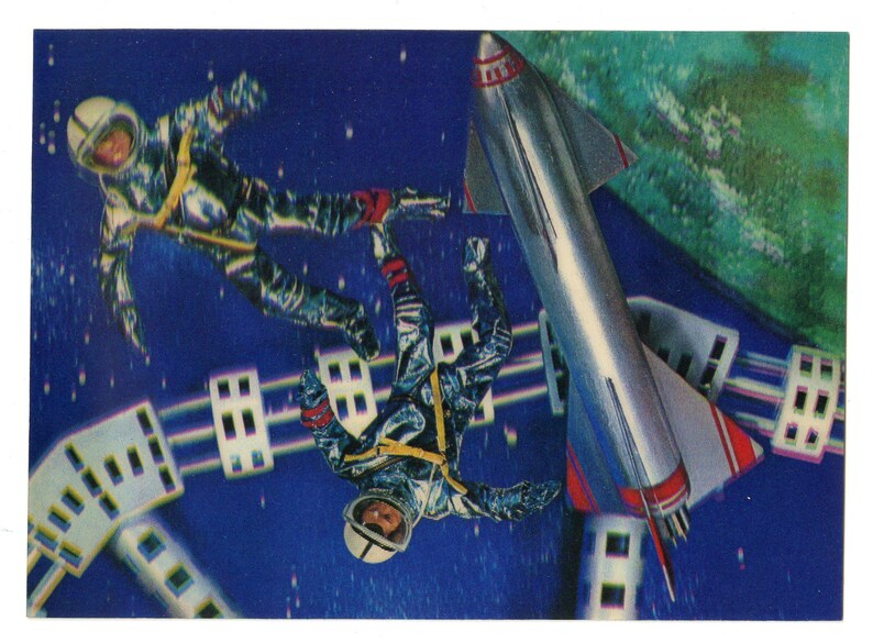 THREE 3-D OUTER SPACE Postcards. Circa 1960, Vintage - Etsy