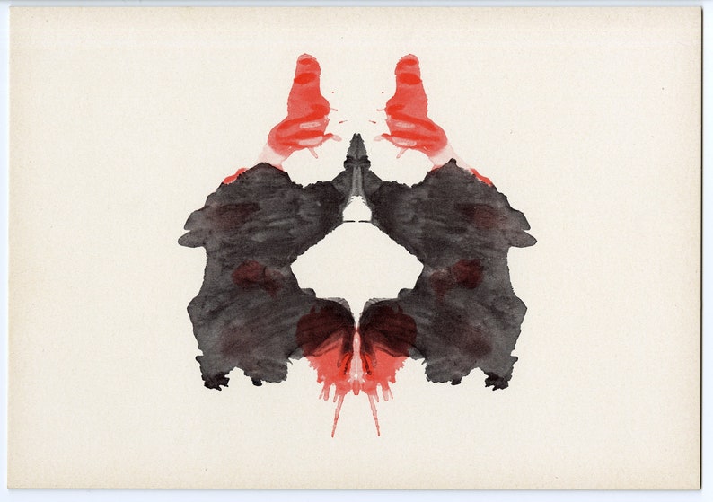 RORSCHACH TEST CARD. Circa 1948, Original & Vintage. - Etsy