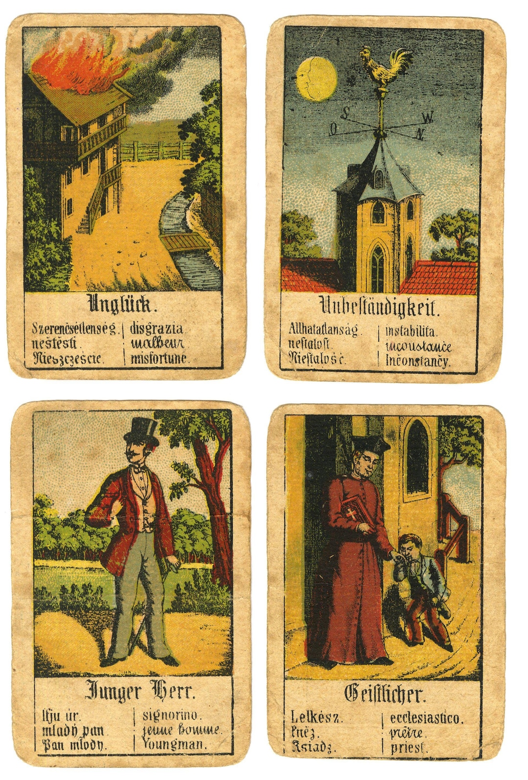 RARE GERMAN TAROT Deck. Circa 1890, Original & Antique - Etsy