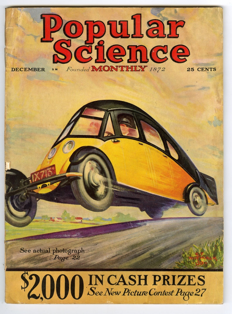 POPULAR SCIENCE MAGAZINE, Circa 1928. Vintage - Etsy
