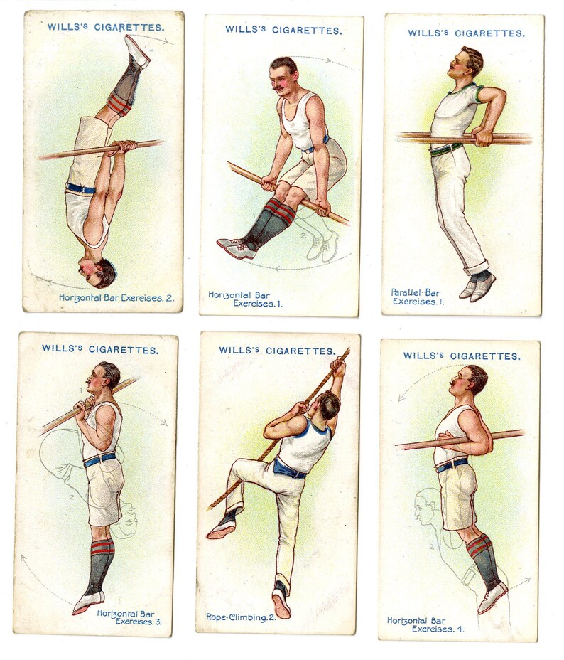 PHYSICAL CULTURE Trade Cards. Complete Set of 50. Circa 1920, Vintage ...