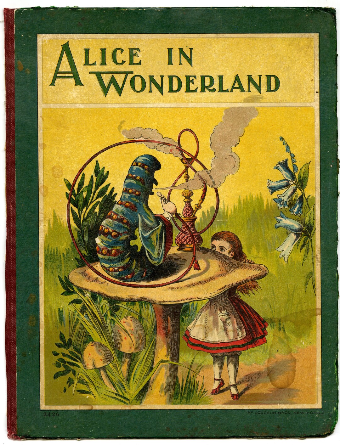 Alice & Caterpillar, Book Cover. Circa 1930, Vintage - Etsy