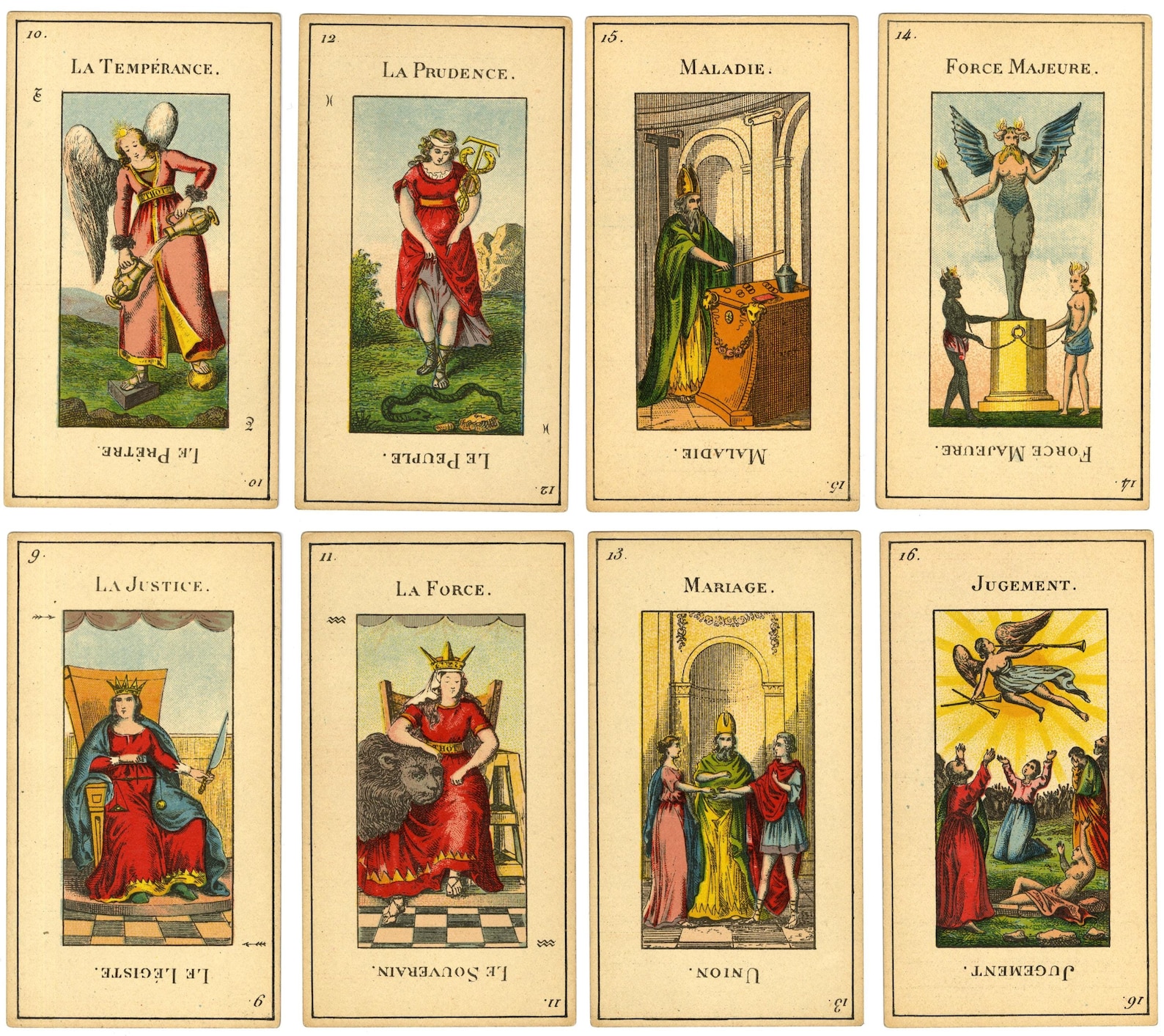 RARE FRENCH TAROT Deck. Complete: 78 Cards. Circa 1890, Original ...