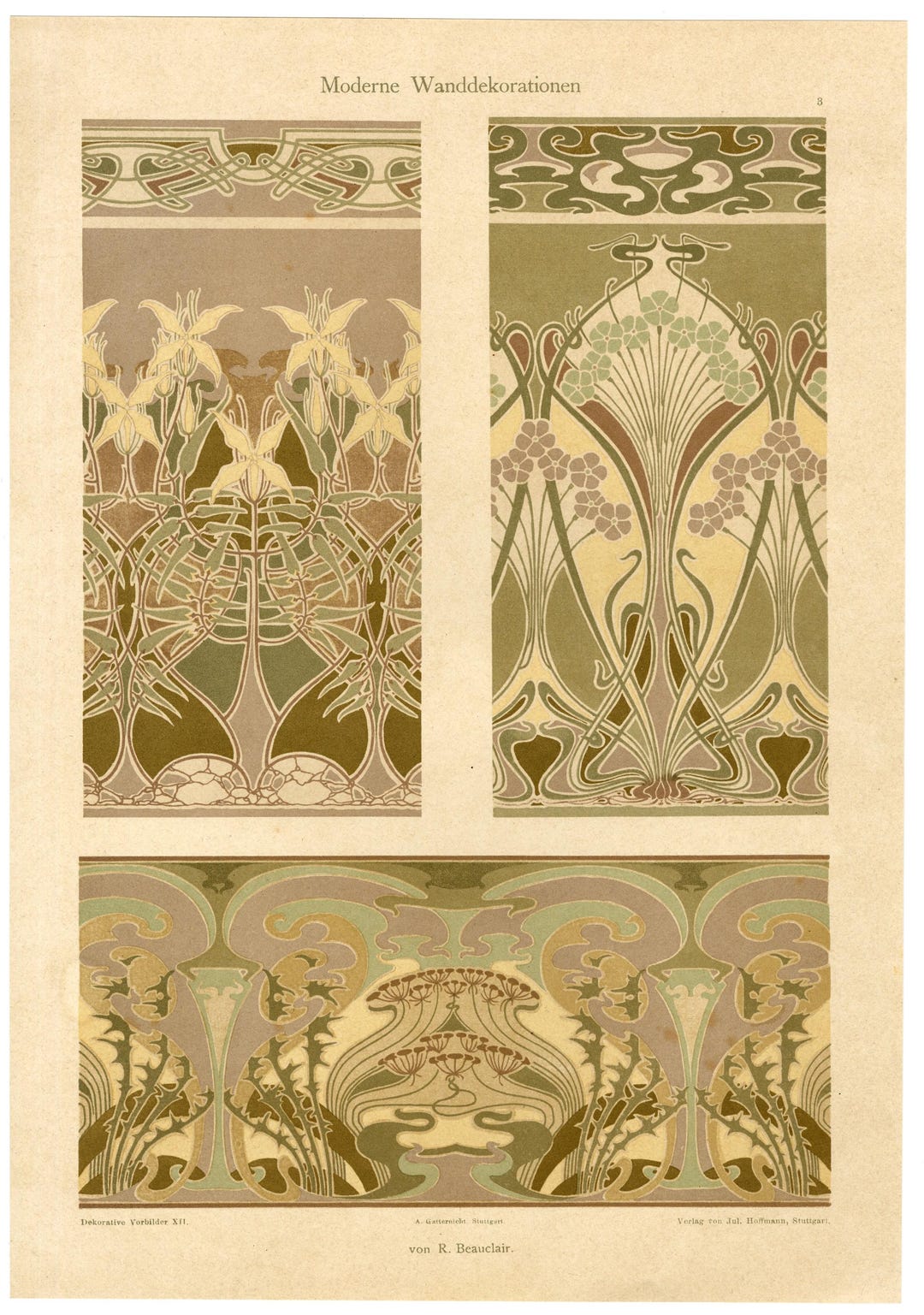 ART NOUVEAU CHROMOLITH. Circa 1910, Original & Vintage - Etsy