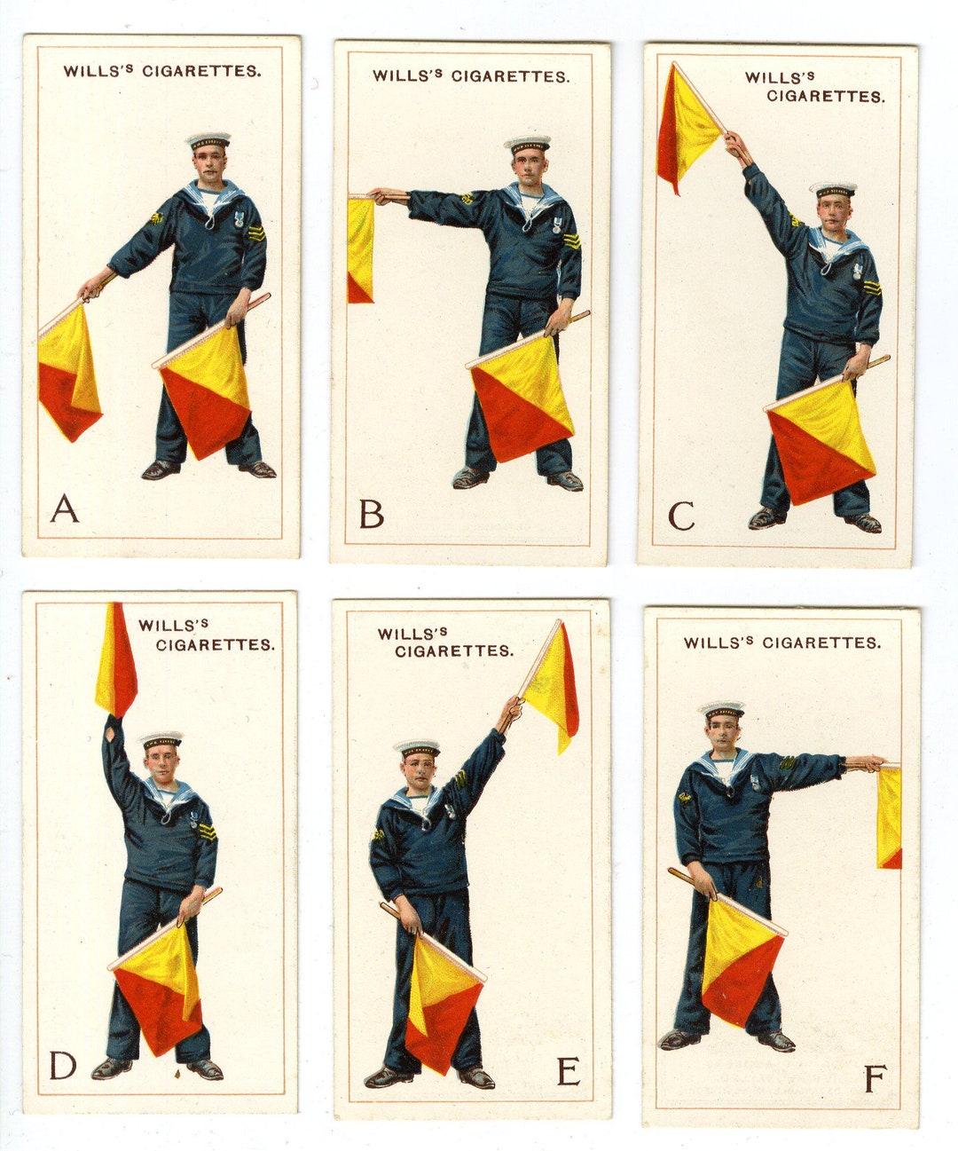 SEMAPHORE ALPHABET, Trade Card. Cira 1925, Original & Antique - Etsy