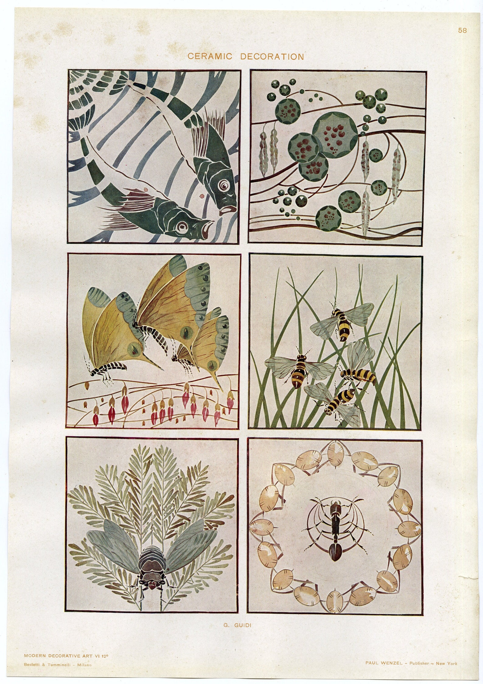 BEES, CICADAS, BUTTERFLIES and Ants. Design Motifs for Ceramic Art ...
