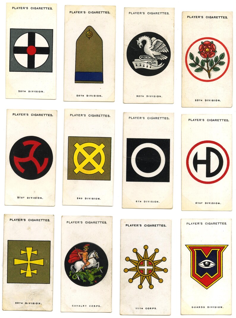 DESIGN INSIGNIAS Trade Cards. Set of 50. Circa 1920, Original & Vintage ...