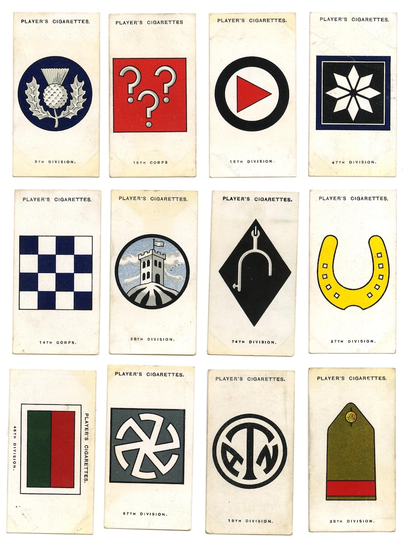 DESIGN INSIGNIAS Trade Cards. Set of 50. Circa 1920, Original & Vintage ...