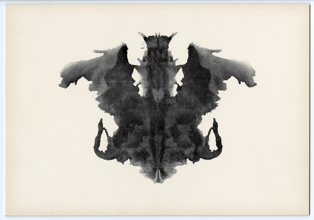 RORSCHACH TEST CARD. Circa 1940, Original & Vintage. - Etsy