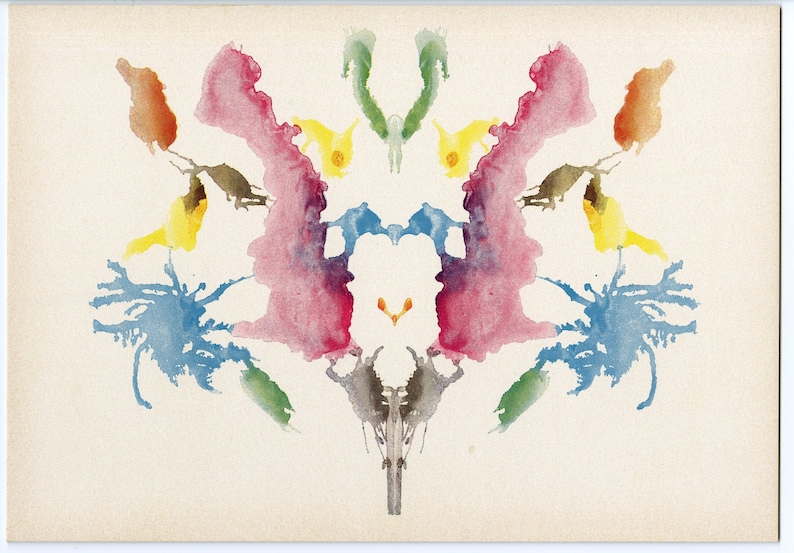 RORSCHACH TEST CARD. Circa 1940, Original & Vintage. - Etsy