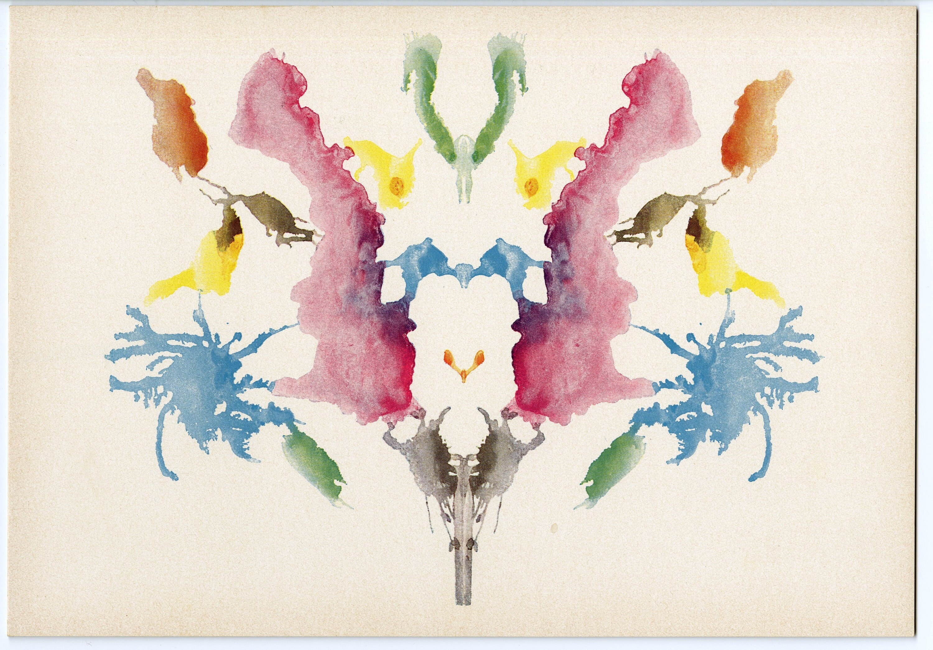 RORSCHACH TEST CARD. Circa 1940, Original & Vintage. - Etsy