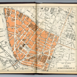 PARIS MAP, Circa 1920. Vintage - Etsy