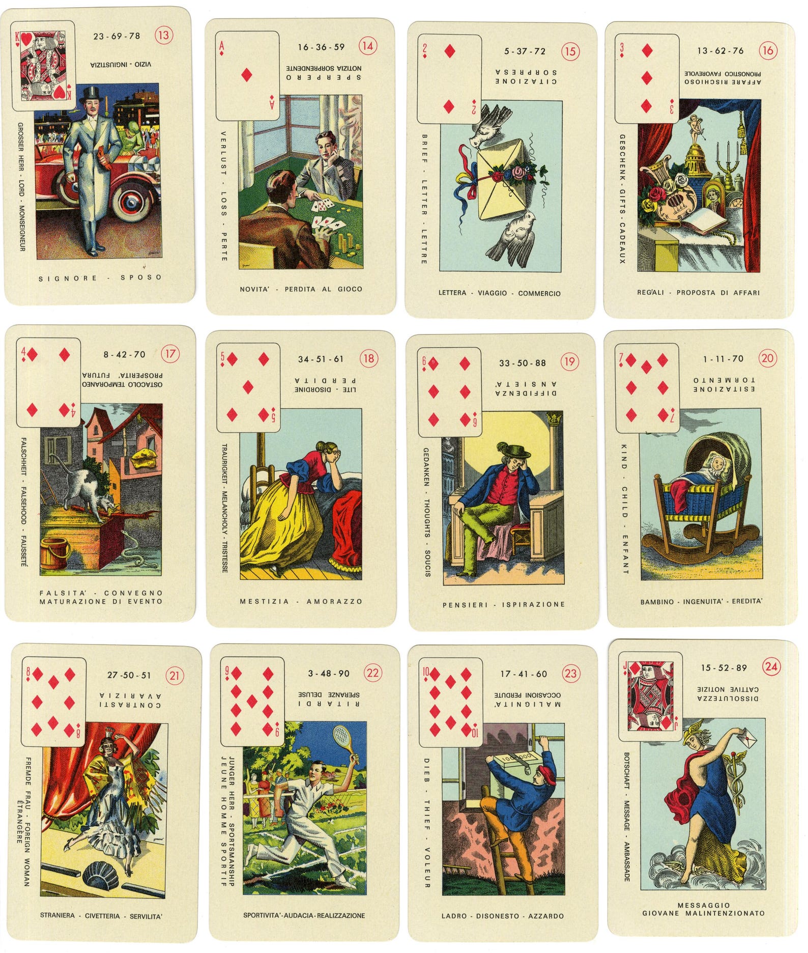 FORTUNE TELLING CARDS. Circa 1950's, Original & Vintage - Etsy